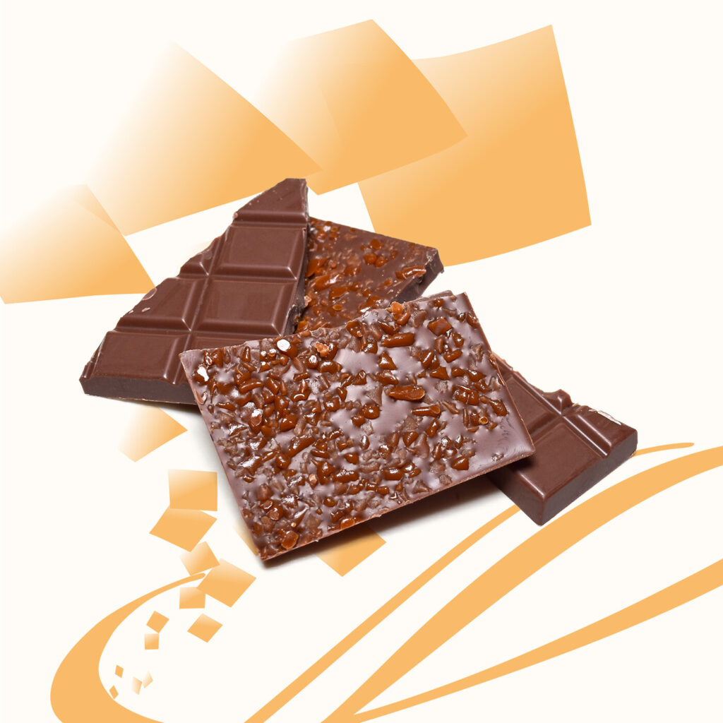 Tablette chocolat au lait caramel & sel - Lafaye Chocolat