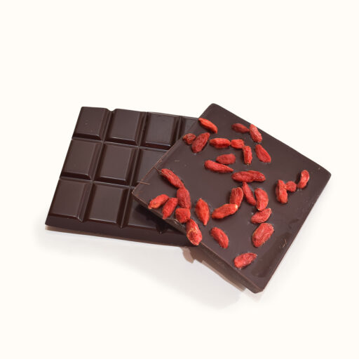 Tablette chocolat noir baies de Goji - Lafaye Chocolat