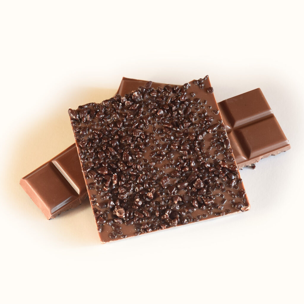 Tablette chocolat au lait pétillant - Lafaye Chocolat